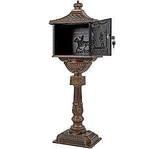 Polar Aurora Mailbox Cast Aluminum Bronze Mail Box Postal Box Security Heavy Duty New