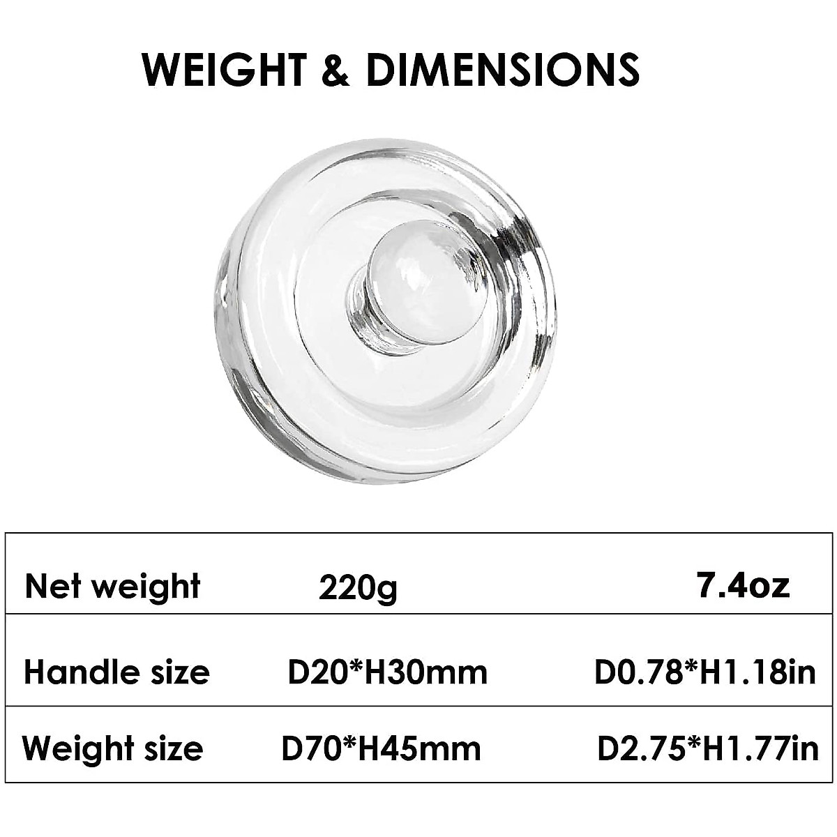 Jillmo Stainless Steel Fermentation Lids with Glass Weights for Wide Mouth Mason Jars (Jars Not Included)