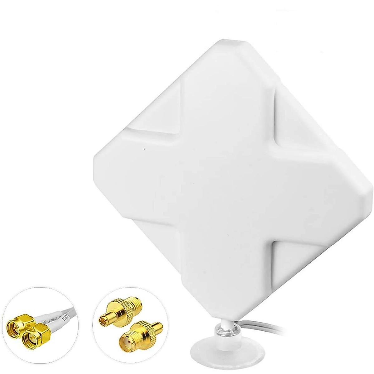 Bingfu High Gain 4G LTE Antenna 35dBi Panel MIMO SMA Male TS9 Antenna Compatible with 4G LTE Wireless CPE Router Mobile Hotspot MiFi Mobile Broadband Modem Industrial IoT Router Cellular Gateway