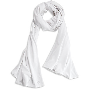 Coolibar UPF 50+ Women's Bhakti Sun Shawl - Sun Protective (One Size- White)