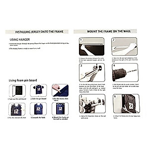 CNNELL Storage Box Wall Display Case Lockable Rack for Football Basketball Jersey 32 inches