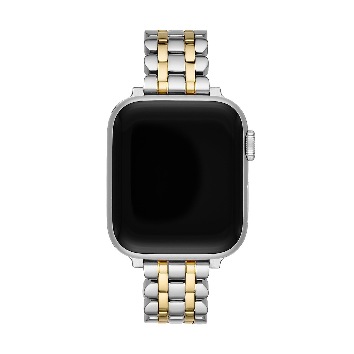 kate spade new york stainless steel band for 38/40/41mm apple watch series 1-6, color: silver/gold, silver