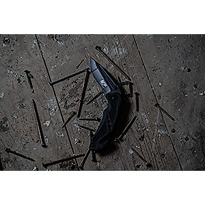 Smith & Wesson M&P SWMP11B 8.9in High Carbon S.S. Folding Knife with 3.8in Tanto Point Blade and Aluminum Handle for Outdoor, Tactical, Survival and EDC, One Size, Black