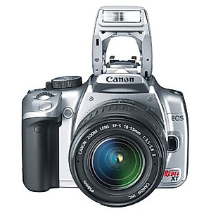 Canon Digital Rebel XT DSLR Camera with EF-S 18-55mm f/3.5-5.6 Lens (Silver-OLD MODEL) (Renewed)