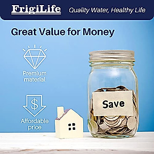 FrigiLife FXHSC 5 Micron 10" x 4.5" Whole House Pleated Sediment Filter for Well Water, Compatible with GE FXHSC, DuPont WFHDC3001, Culligan R50-BBSA, R50-BB, GXWH40L, ECP5-BB, 3PACK