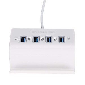 4 Port Multiple Interfaces USB Hub OTG Adapter for Phone Tablet Desktop with 480Mbps Data Transmissiom Rate, Strong Compatibility.
