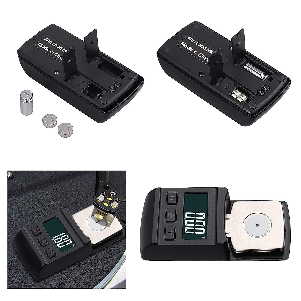 Neoteck Digital Turntable Stylus Force Scale Gauge 0.01g/100g Blue LCD Backlight for Tonearm Phono Cartridge