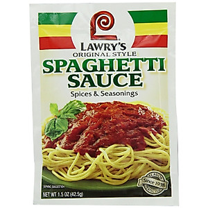 Lawry's Spaghetti Sauce Spice & Seasonings, Original Style, 1.5-Ounce Packets (5 Pack)
