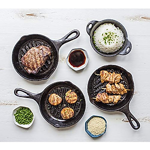 Lodge Cast Iron Grill Pan, 6.5 Inch