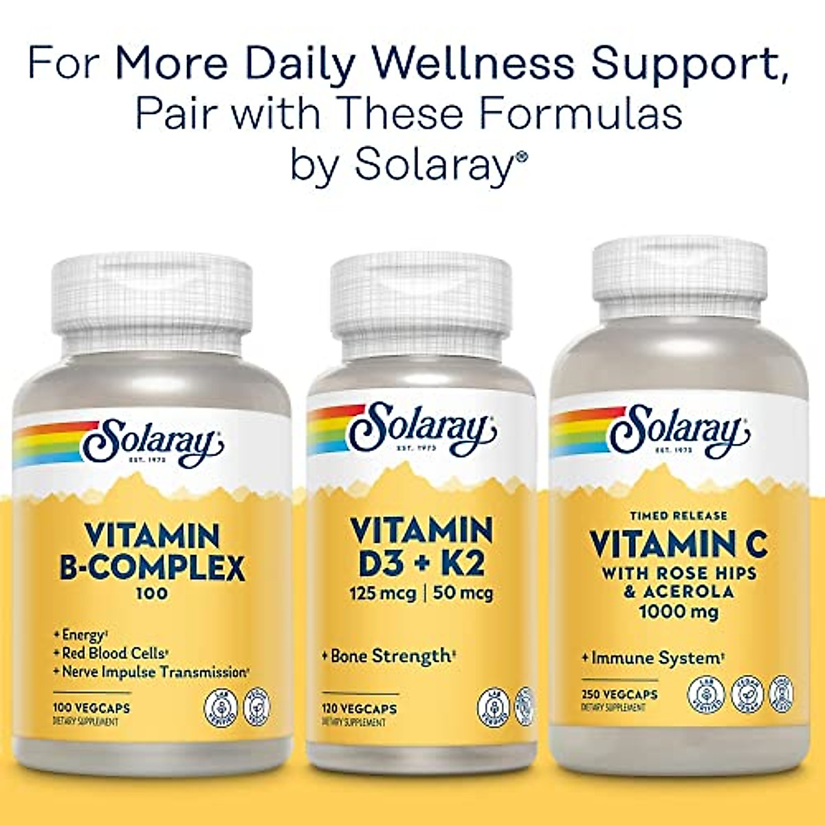Solaray Enhanced Absorption Calcium Magnesium - 180 VegCaps - 2:1 Ratio - Supports Bone Strength & Healthy Teeth - Vegan