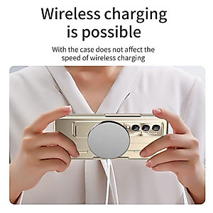 EAXER for Samsung Galaxy Z Fold 3 360° Case, Hinge Protection Shockproof Hinge Built in Tempered Glass Phone Case Cover (Silver)