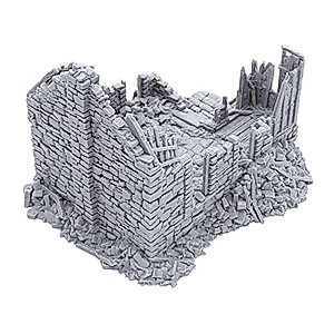Ruined Barlyway Cottage by Printable Scenery, 3D Printed Tabletop RPG Scenery and Wargame Terrain 28mm Miniatures