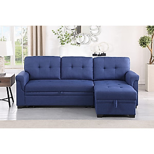 Lilola Home Lucca Sectional Sleeper Sofa - Versatile Sleeper Couch & Sofa Bed with Storage - Comfortable Couch with Storage, Small Sleeper Sofa counch