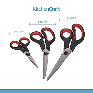 KitchenCraft 3-Piece Kitchen Scissors Set and Storage Block