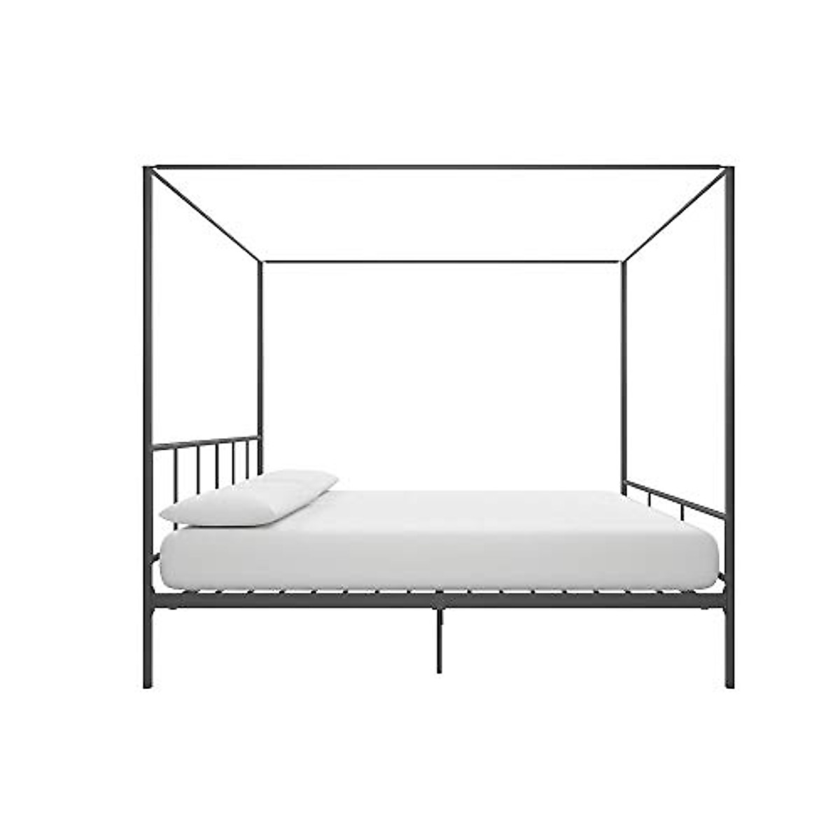 Novogratz Marion Canopy Bed, Drak Gray, Queen