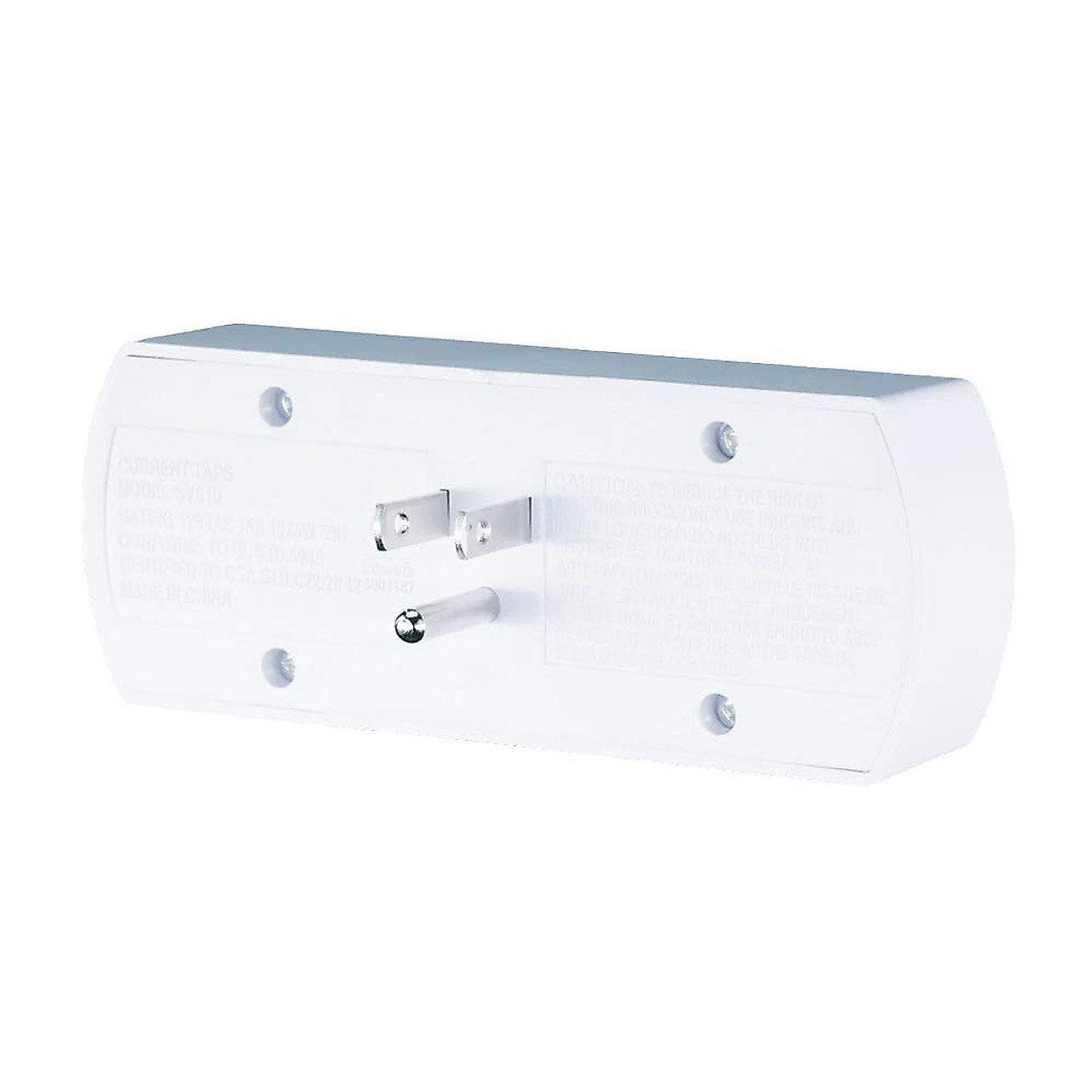 Topro23 Multi Outlet Wall Plug Grounded Triple Outlet Adapter with ON/OFF Switch 3 Prong ETL Listed 2 Pack White TP-SY610