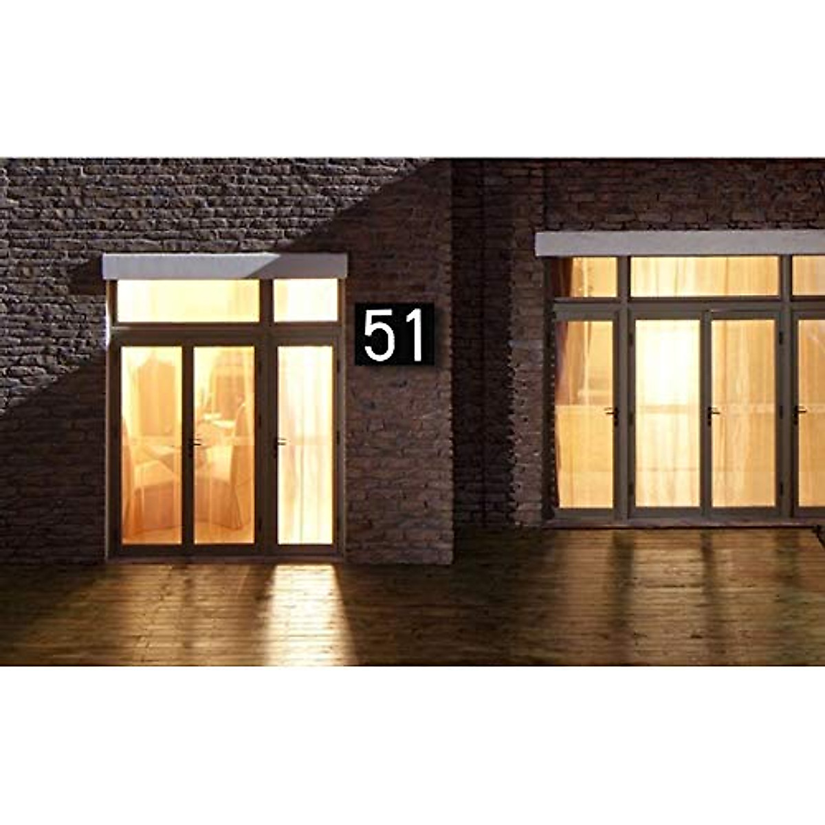 LED Solar House Number Light, Garden Numbers Solar Powered Address Sign LED Illuminated Outdoor Plaques and Wall Art Lighted Up for Home Yard Street (Digit 1)