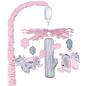 Upgraded Blublu Park Baby Crib Mobile with Music, Baby Mobile for Crib with Hanging Rotating Toys Woodland Nursery Decor for Newborn Baby Boys Girls, Digital Music Box with 35 lullabies(Elephant)