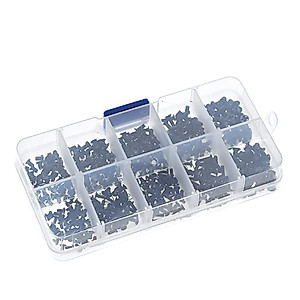 AXK GB819 M2 M2.5 M3 KM Screw Flat Head Phillips Screws Laptop Notebook Screws Set Kit for Computer Small Screw 250Pcs/500Pcs (250)