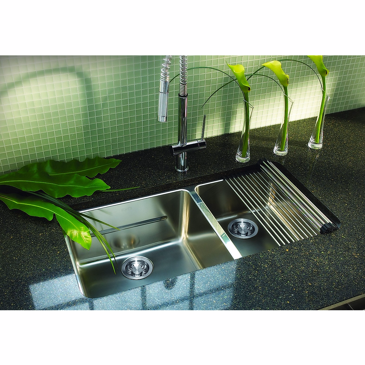 Franke KB-36RM Kubus Series 19" x 17" Kitchen Roller Mat, Stainless Steel, Small