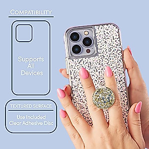 Case-Mate - Minis - Phone Grip - Cell Phone Holder - Suction Cup Cell Phone Stand [Removable for Wireless Charging] for iPhone 14 Pro Max/ 13 Pro Max/ 12 Pro Max/ S23 Ultra/Pixel 7 - Twinkle Gold