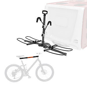 HYPERAX Special Combo - Volt RV with E-Bike Adapter - Platform Bike Rack for RV, Camper, Motorhome - for 2" Hitch Fits Up to 2 X 70 lbs Bike with Up to 5" Fat Tires