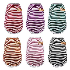 Adjustable Dog X-Small Striped Dog Striped Apparel Striped Vest Puppy Shirts Pet Shirts Colors Shirts Colorful with 6 Pet Clothes Didlo 8 in and
