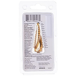 DEWALT Step Drill Bit, Impact Ready, 3/16-Inch-7/8-Inch (DWA1786IR)