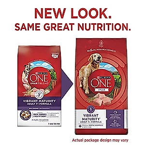 Purina ONE High Protein Dry Senior Dog Food Plus Vibrant Maturity Adult 7 Plus Formula - 31.1 lb. Bag