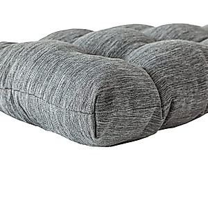 QILLOWAY Indoor/Outdoor Bench Cushion,51-Inches (Charcoal Grey/Black)