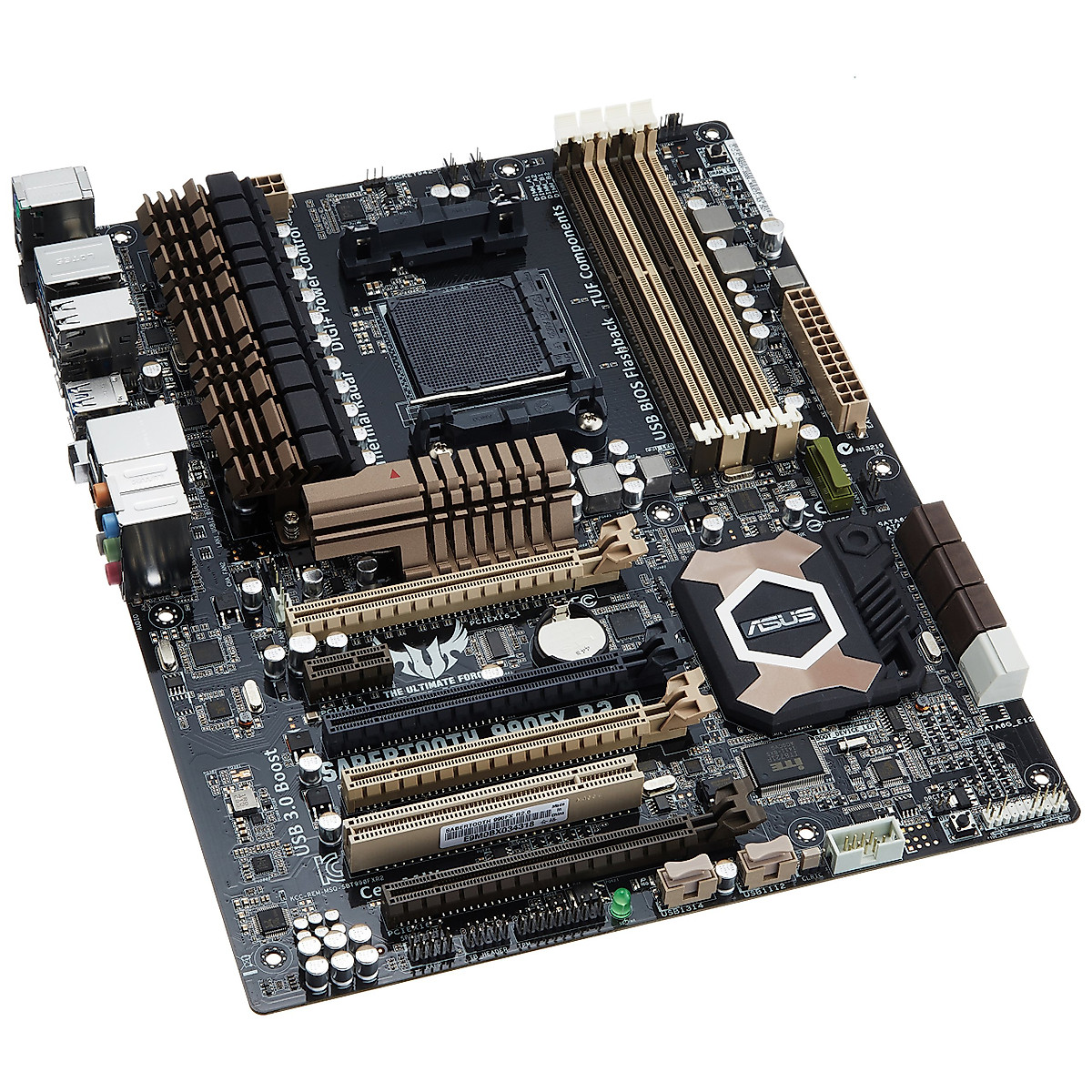 ASUS TUF SABERTOOTH 990FX R2.0 Socket AM3+ DDR3 SATA 6Gb/s USB 3.0 AMD 990FX ATX Motherboard