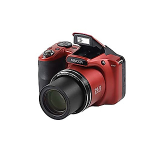 Minolta 20 Mega Pixels WiFiDigital Camera with 35x Optical Zoom & 1080p HD Video Optical with 3-Inch LCD, 4.8 x 3.4 x 3.2, Red (MN35Z-R)