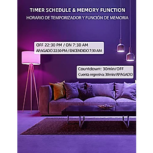 Mochiba Smart WiFi LED Light Bulbs, Compatible with Alexa and Google Home Assistant, Music Sync Multi Color Changing Bulb, BR30 E26 10W 1000LM (80W Equivalent), 4-Pack, White, (MKBR)