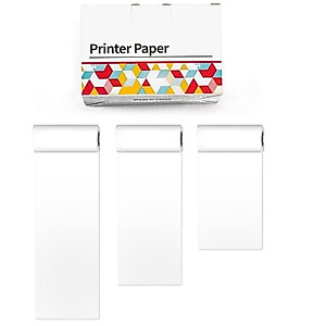 soputry Mini Pocket Printer, 2023 New Inkless Sticky Note Printer Bluetooth Sticker Printer, Portable Photo Printer Pocket Thermal Printer for DIY Scrapbook (White Thermal self-Adhesive*3)