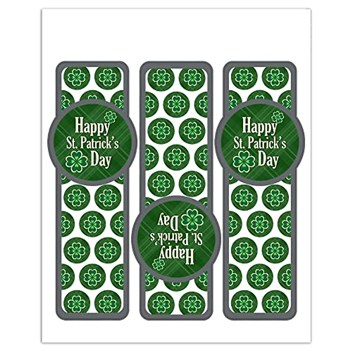 Happy St. Patrick Day Set of 3 Glossy Laminated Bookmarks