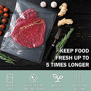Windyun 300 Pcs Vacuum Sealer Bags for Food Bulk, Gallon 11 x 16 In, Quart 8 x 12 In, Pint 6 x 10 in, Commercial Grade Precut Bag for Sous Vide Food Storage Meal Prep Puncture Prevention Heavy Duty