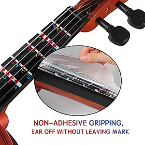MorMoxe Violin Finger Guide for 4/4 Size, Violin Finger Tape, Violin Stickers, and Violin Fretboard Stickers - Suitable for Violin and Viola Players, Violin Accessories Set for Beginners