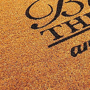 Juvale Coco Coir Bless This Home and All Who Enter Door Mat for Front Entrance (17 x 30 in)