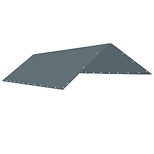 Strong Camel Carport Conopy Cover 10'x20' Replacement for Car Tent Outdoor Top Garage Shelter with Ball Bungees, Grey (Only Cover, Frame Not Included)