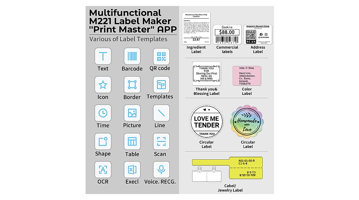 Phomemo M221 Label Maker - Print Labels Effortlessly