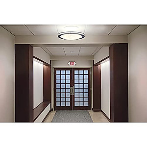 Sure-Lites APC7R All- Pro Combo Unit, Integrated LED Exit Sign with Dual Lights, White with Red Letters