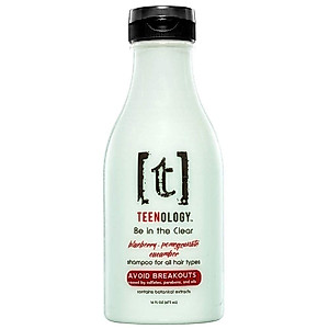 Teenology Shampoo and Conditioner Bundle (Save 5%) - Avoid Forehead Acne and Breakouts - No Sulfates or Parabens, Noncomedogenic, Natural Botanical Extracts, Blueberry Pomegranate Cucumber - 16 oz.