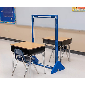 Children's Factory Rectangle PlayPanel, Kids Room Divider Panel, Classroom Partitions, Free-Standing Screen for Daycare/Homeschool/Montessori, Clear