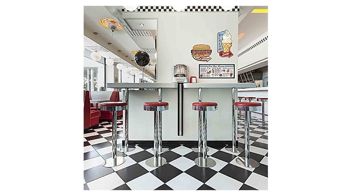 Vintage Diner Menu Sign - Retro Embossed Metal Decor for Kitchen or Man ...