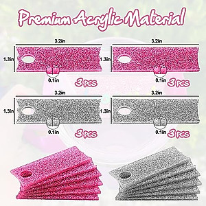 AIERSA Name Plate or Stanley Cup Lid 40oz Tumbler with Handle, 6pcs Pink, 6Pcs Silver