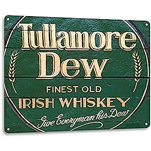 GCOCL Tullamore Dew Irish Whiskey Logo Retro Wall Decor Bar Man Cave Metal Tin Sign 8x12in