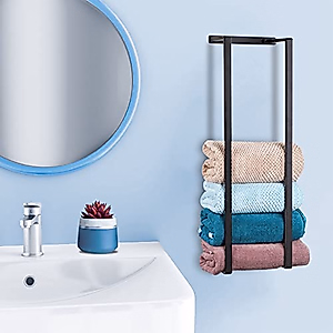 Bathroom Wall Towel Rack, Bathroom Towel Storage for Small Bathroom Wall Mounted, Stainless Steel Rack for Washcloths Hand or Bath Towels
