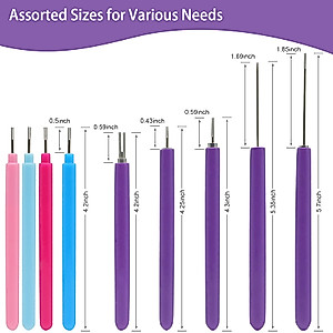 KITANIS 14 Pieces Paper Quilling Tools Slotted Kit, Assorted Sizes Rolling Curling Quilling Needle Pen for Art Craft DIY Paper Card Making Project Tools