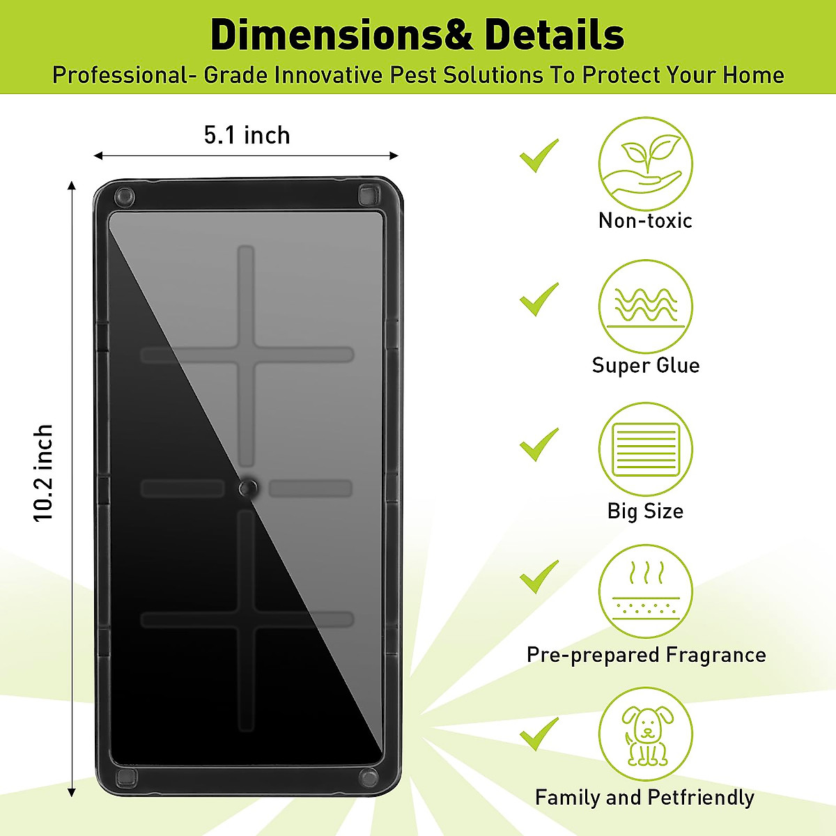 Ultra-Efficient Glue Mouse & Rat Traps -12 Pack Large Heavy Duty Glue Traps for Safe Home Pest Control. Pre-Baited, Non-Toxic Sticky Boards for Mice, Rats & More. Easy to Use