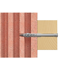 fischer Frame Fixing SXR 10x120 T 3/8" Diameter with Safety Screw Gvz TRX Head 50pcs Low Anchorage Depth Use in Solid and Hollow Building Materials Suitable for Push-Through Installation